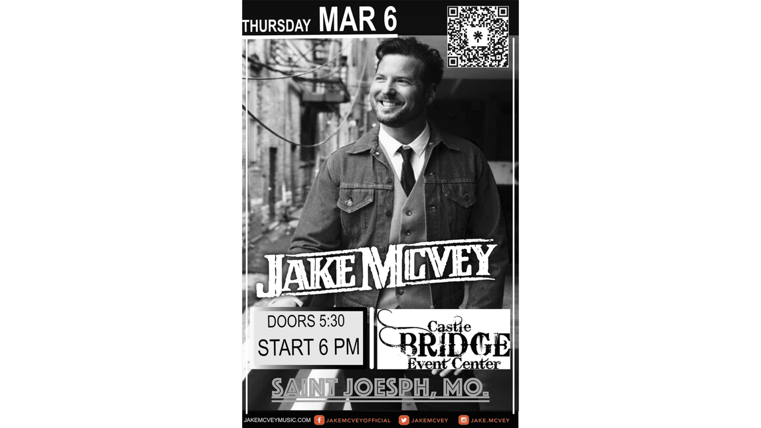 Jake McVey Live at Castle Event Center | St. Joseph, MO Convention & Visitors Bureau